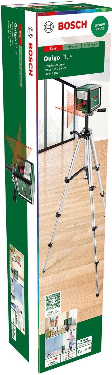 Bosch Quigo Plus keresztvonalas lézer állvánnyal, jelölésekkel a ...