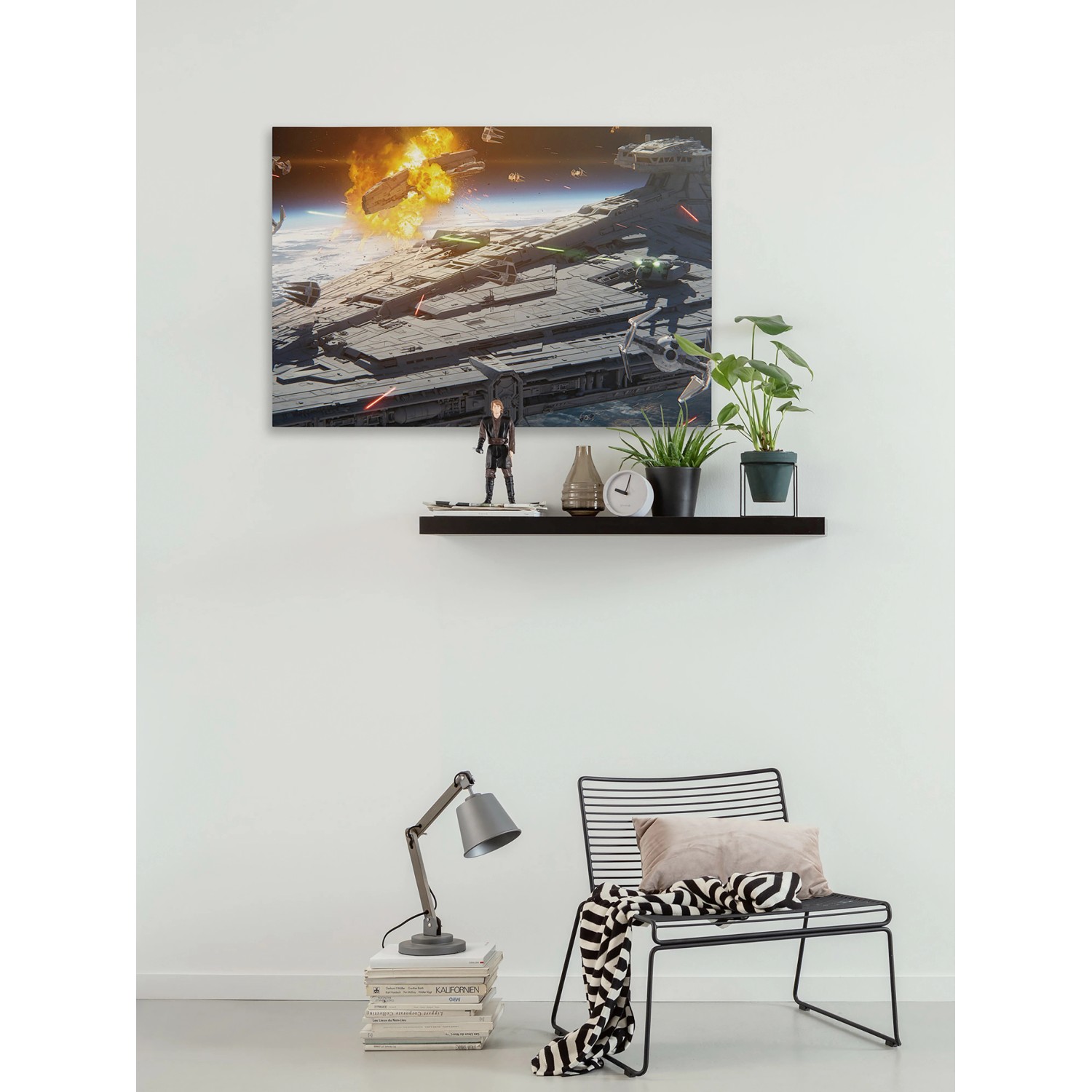 Komar Star Wars The Mandalorian Space Fight feszített vászonkép szürke ...