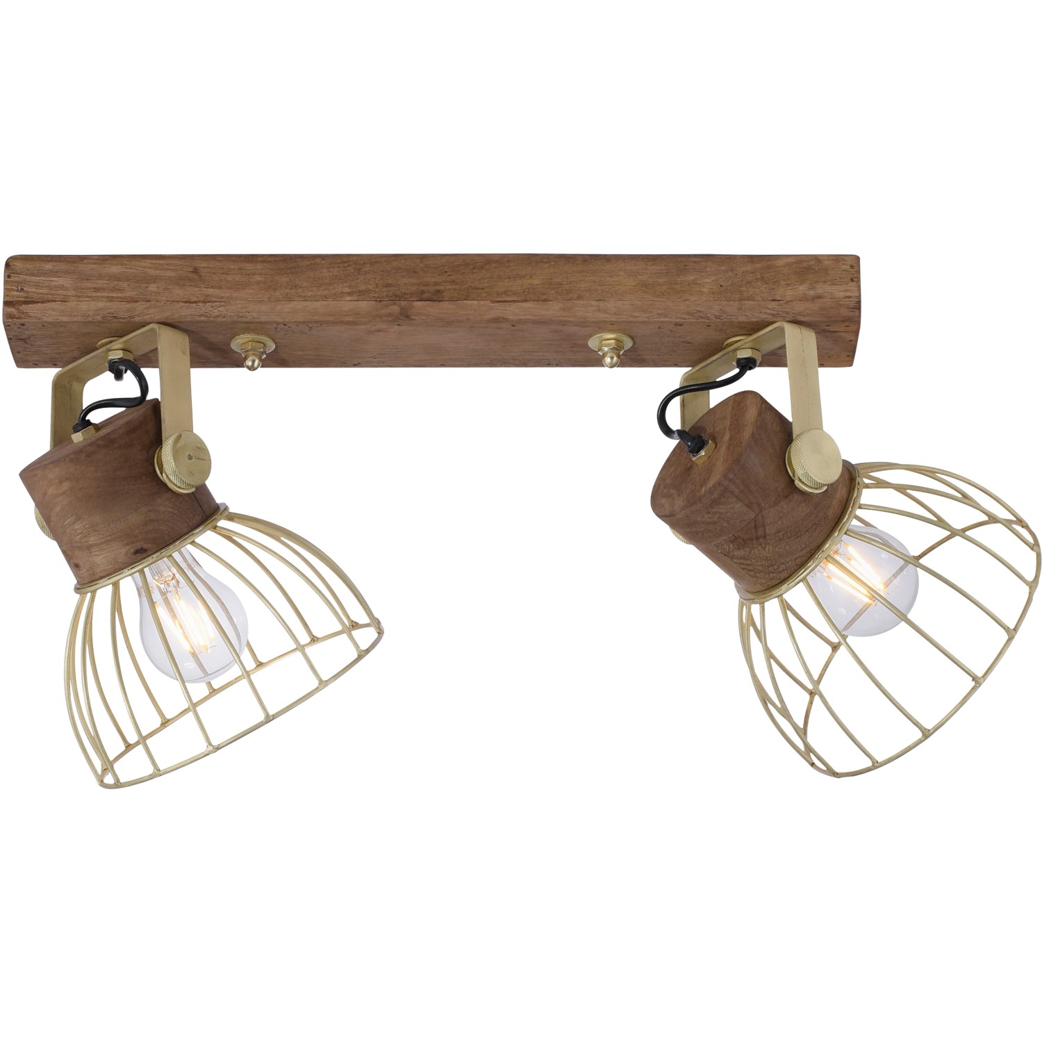 Just Light. Alami fali- és mennyezeti lámpa 2 x E27 / 25 W sárgaréz ...