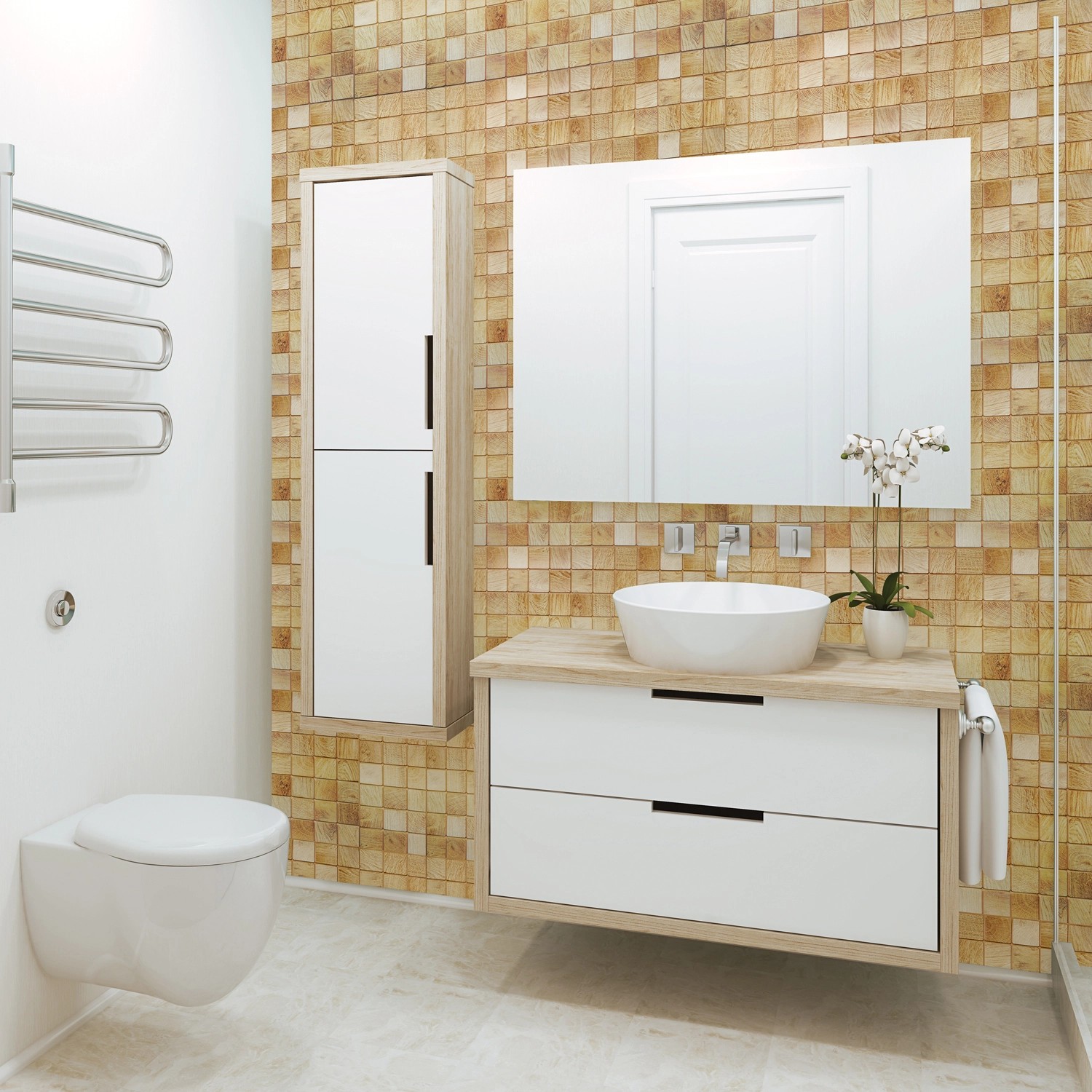 Dekor falpanel Beams Bleached 955 mm x 480 mm x 0,3 mm vásárlása az OBI ...