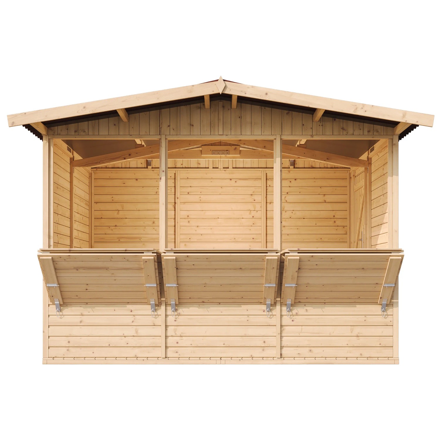 Timbela fából készült vásári pavilon M150A 3 pulttal
