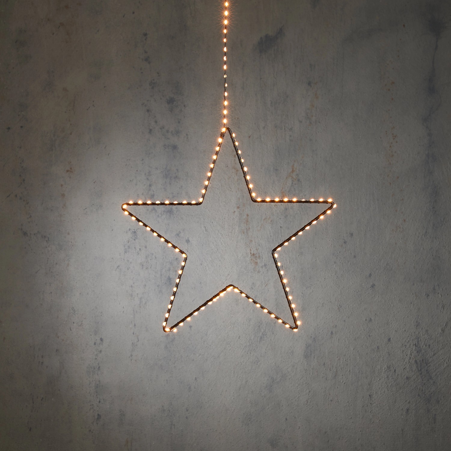 Luca Lighting dekor. csillag fekete melegfehér LED-világítással 108 cm ...