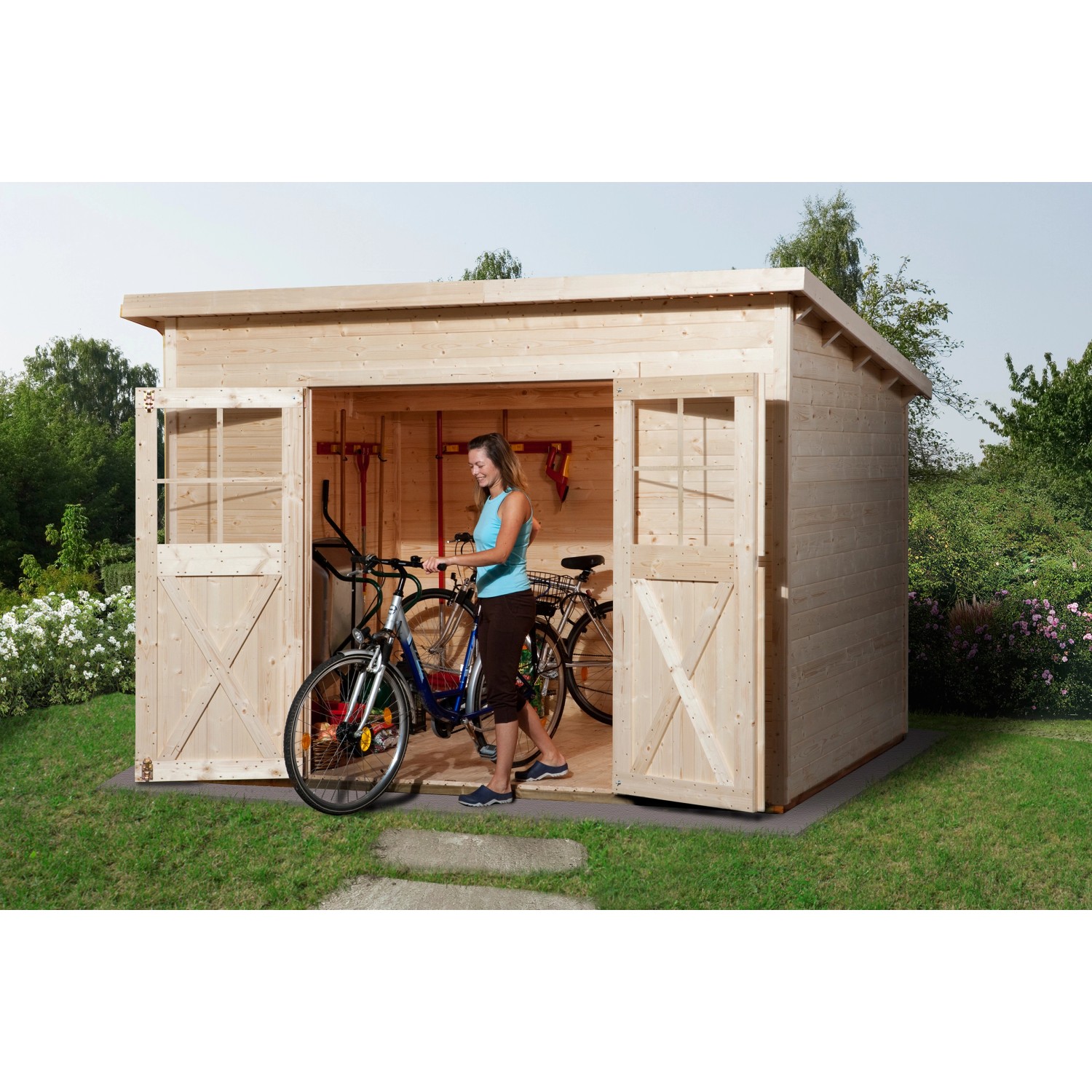 Nyári lak 19 mm Triest B 299 cm x 250 cm natúr dupla ajtóval vásárlása - OBI