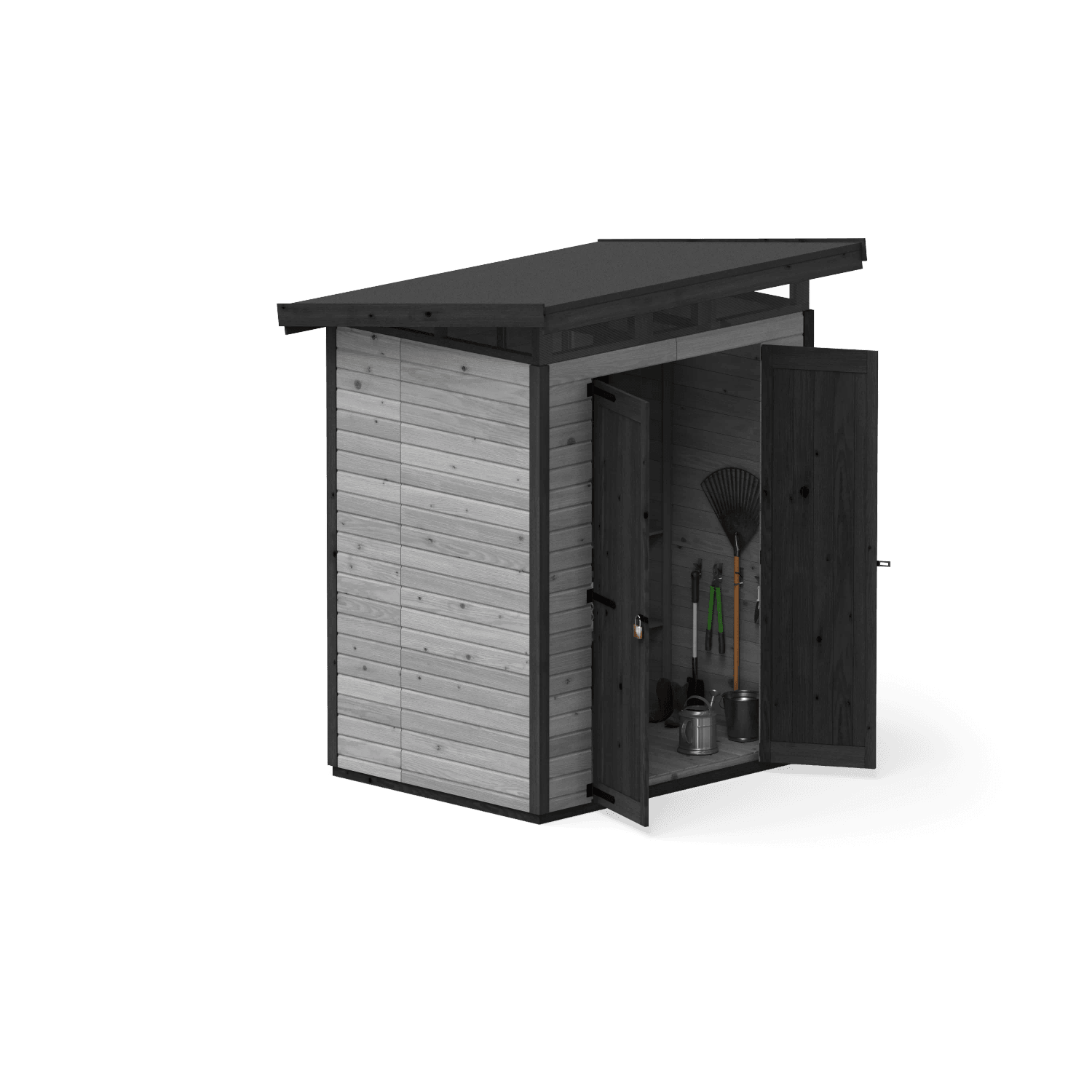 Upyard kerti ház Strongbox M alappal 163 cm x 127 cm szürke FSC®