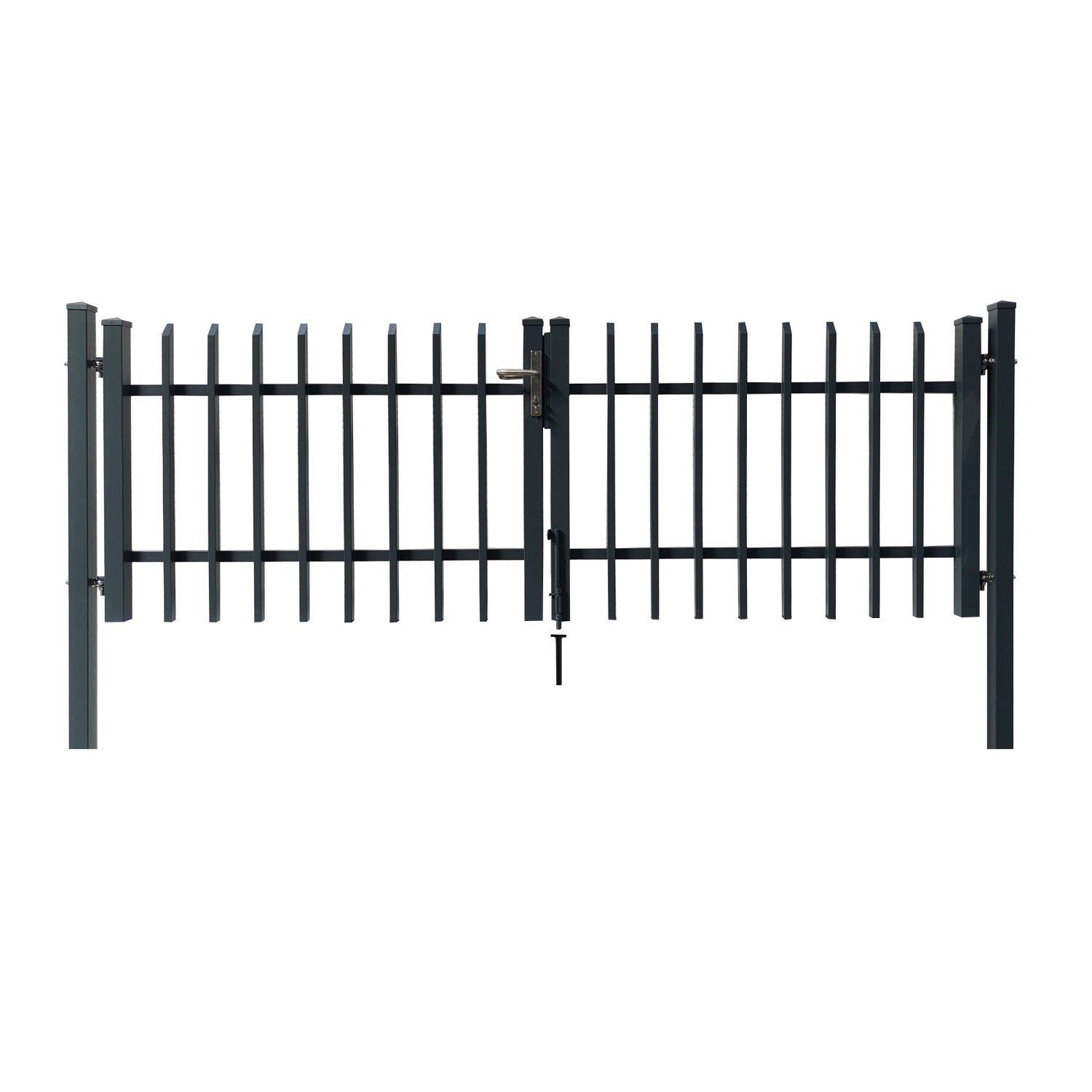 Kétszárnyú Porto dekor-kapu bebetonozható 300 cm x 100 cm antracit ...