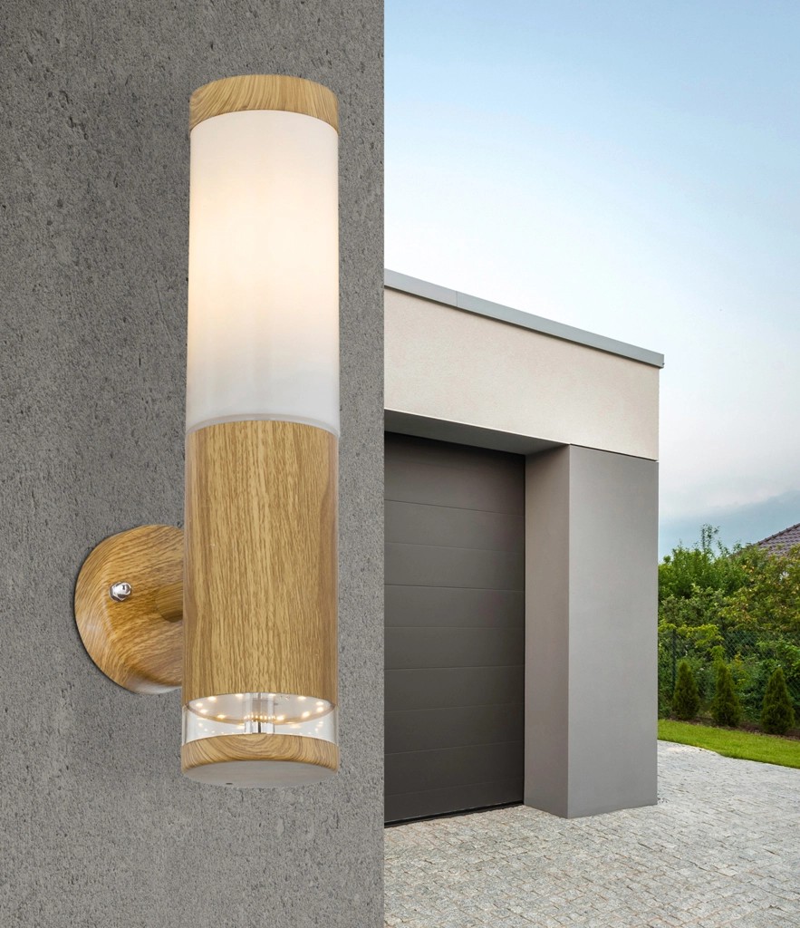 Globo Jaicy kültéri falikar 35 cm IP44 fa - inox hangulatvilágítással 1 ...