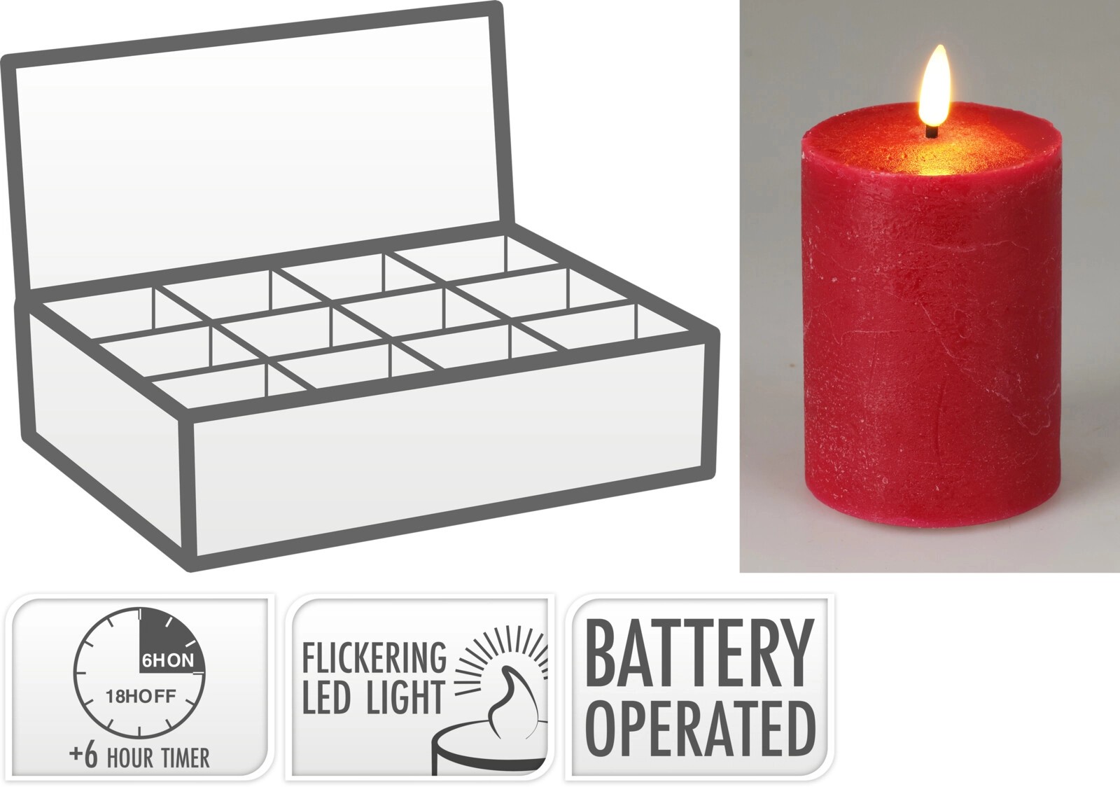 Led gyertya piros 13,5 cm vásárlása az OBI -nál