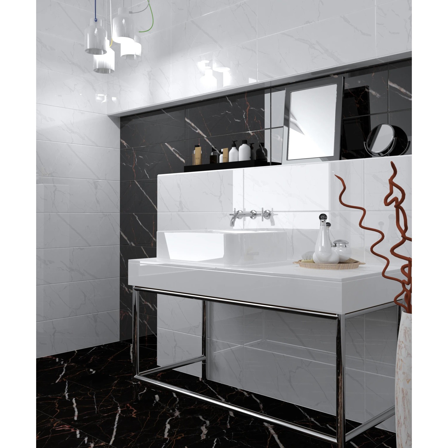 LUXOR FÉNYES fali csempe 25 cm x 75 cm WHITE vásárlása az OBI -nál