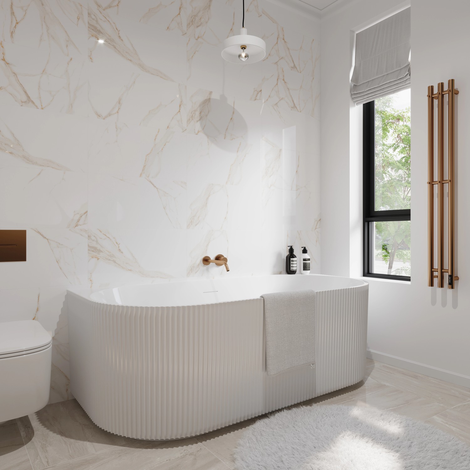 Fali csempe Calacatta Gold mázas fényes 30 cm x 60 cm x 0,9 cm ...