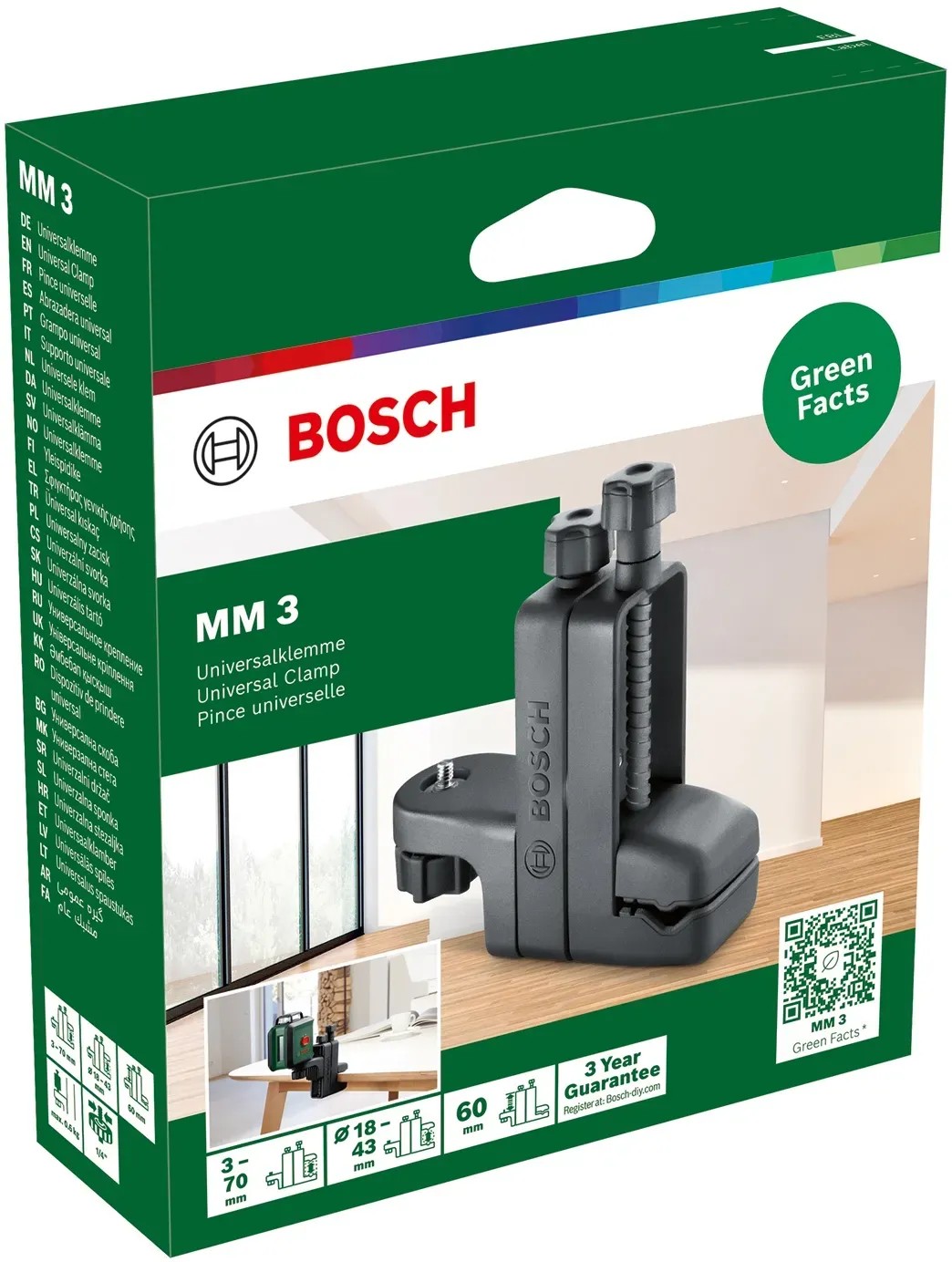 Bosch MM 3 univ. tartóállvány, 3-70 mm-es befog. tart., magasságállítás ...