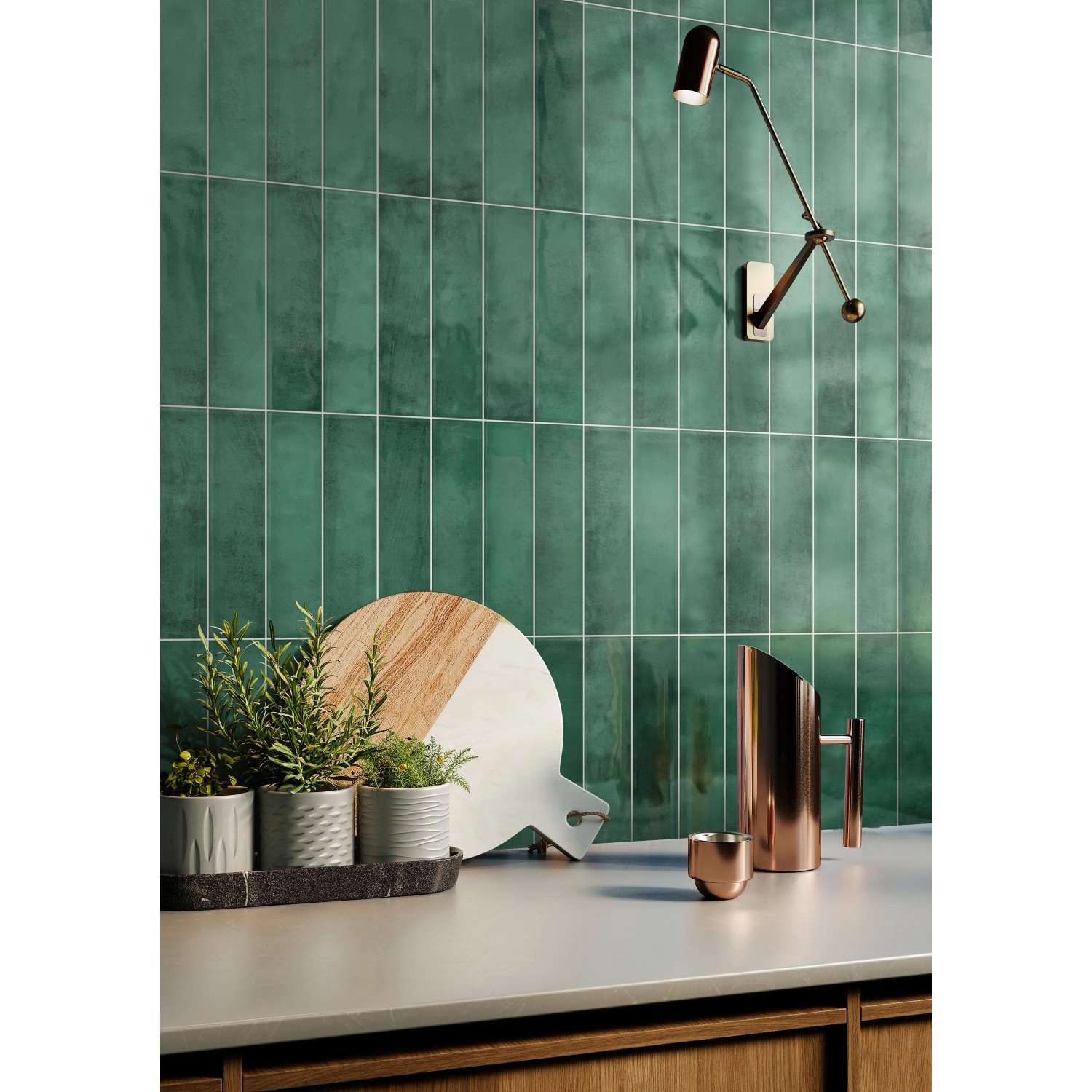 Saigon fali csempe agyag fényes zöld 7,5 cm x 30 cm vásárlása az OBI -nál