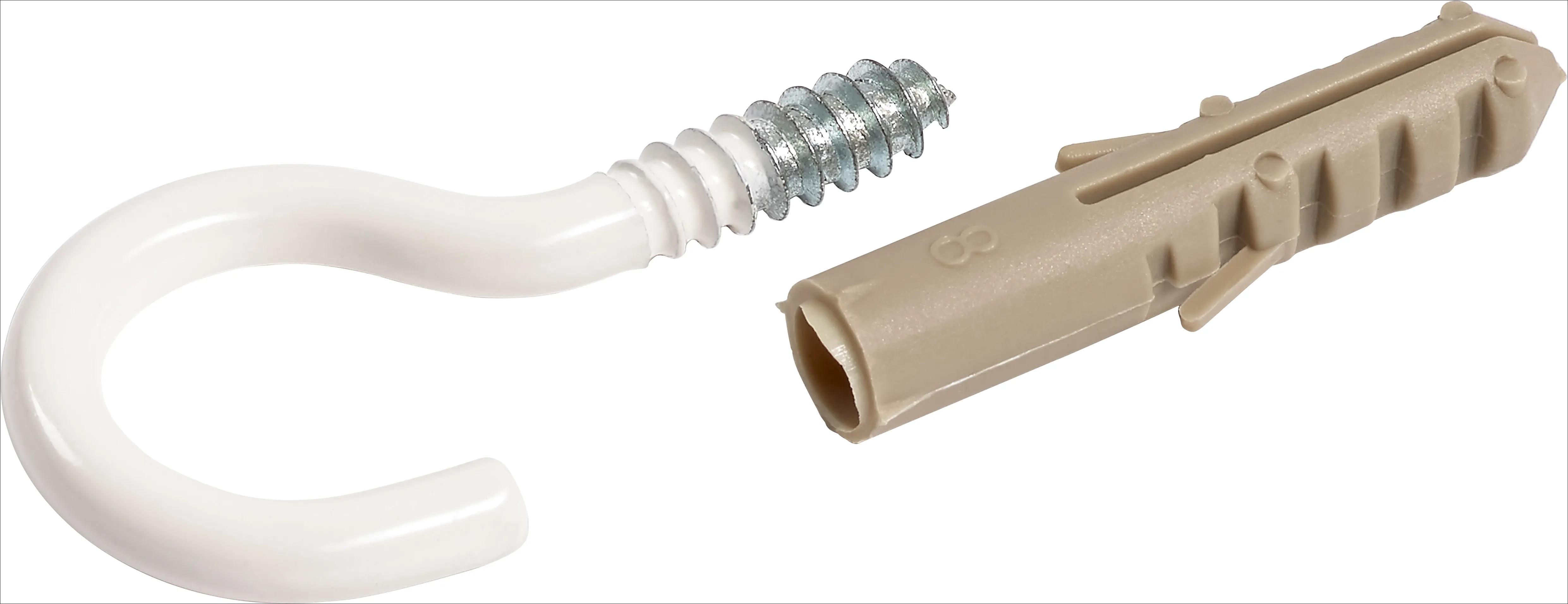 LUX csavaros kampó hajlított horganyzott 3 mm x 40 mm fehér 4 darab ...