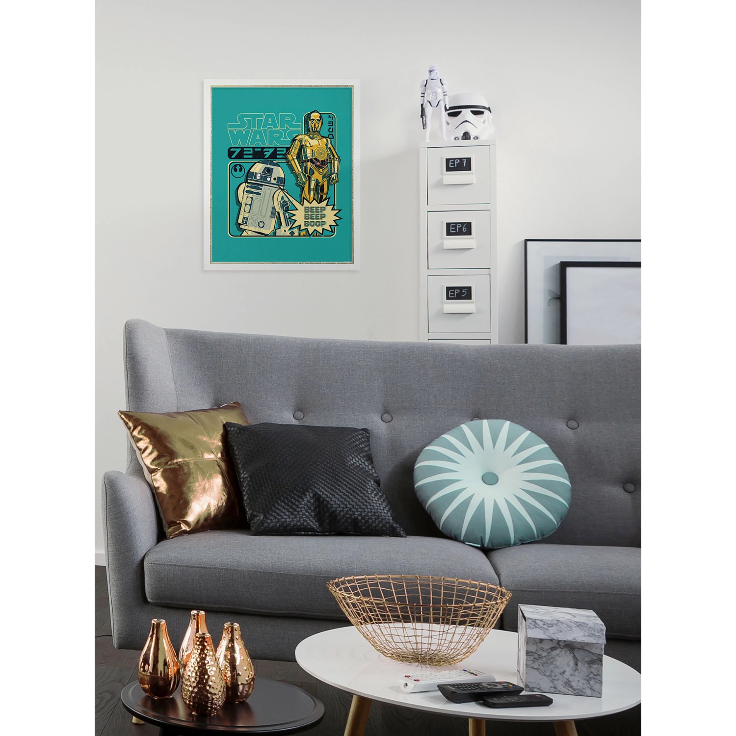 Komar Star Wars Beep Boop falikép 50 cm x 70 cm kék vásárlása az OBI -nál