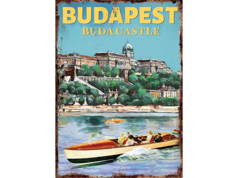 Retro-Gift Hűtőmágnes - Buda Castle and motor boat vásárlása az OBI -nál