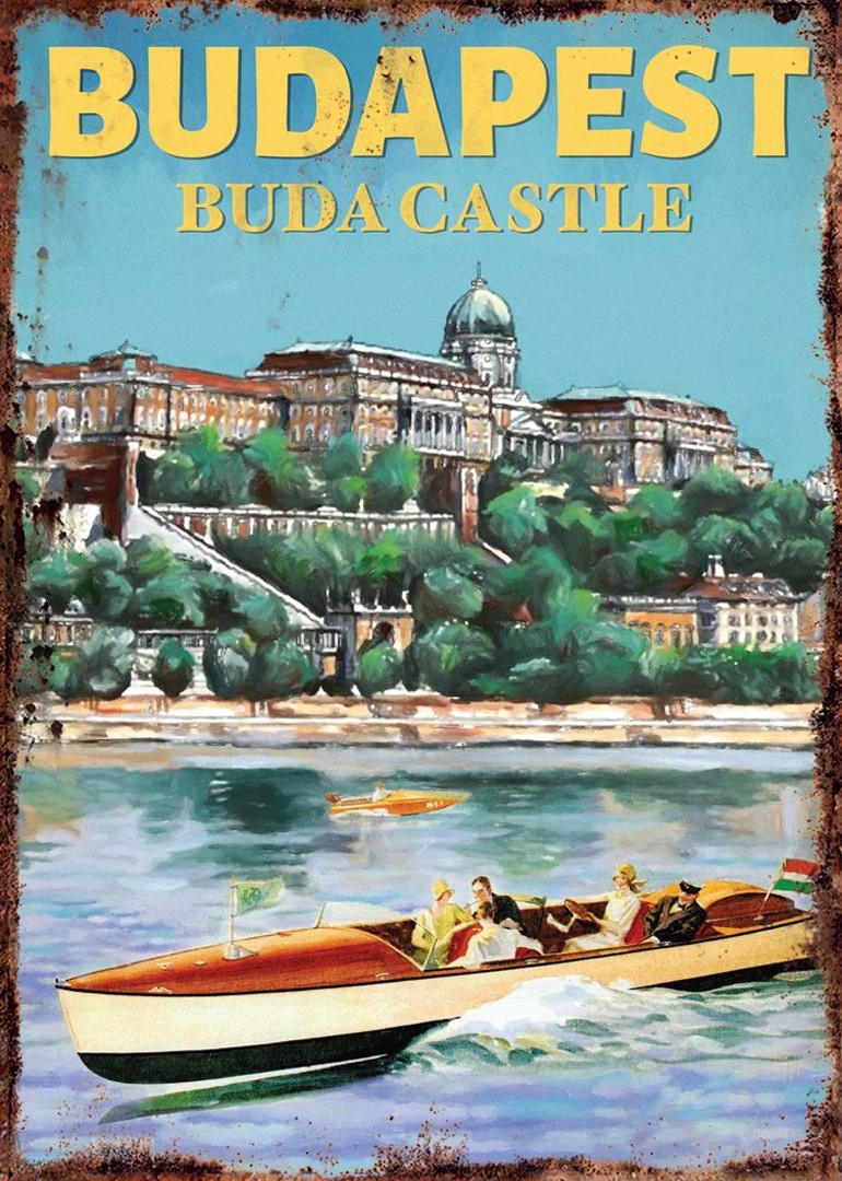 Retro-Gift Hűtőmágnes - Buda Castle and motor boat vásárlása az OBI -nál