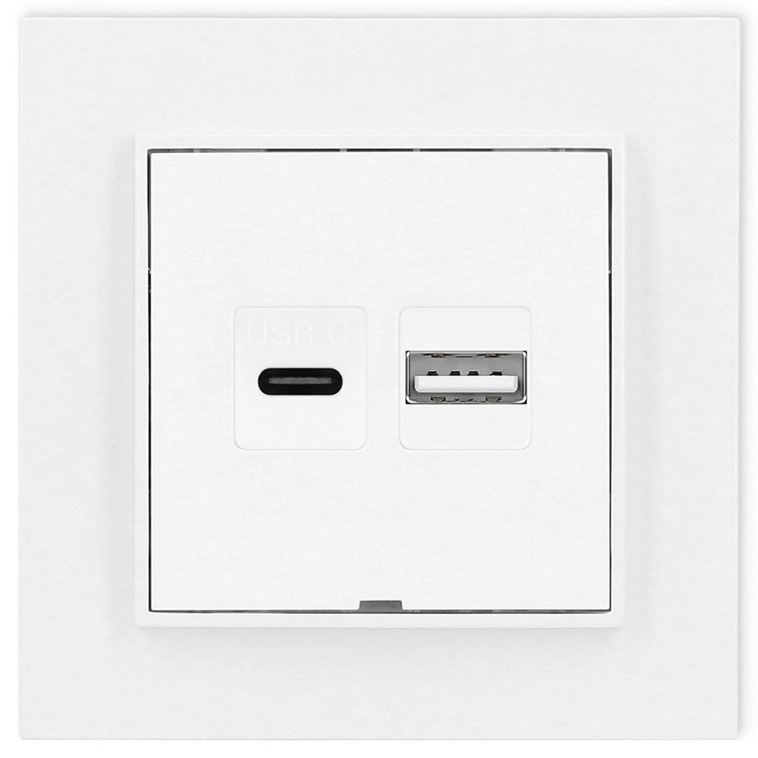 MINI dupla USB aljzat A-C matt fehér vásárlása az OBI -nál