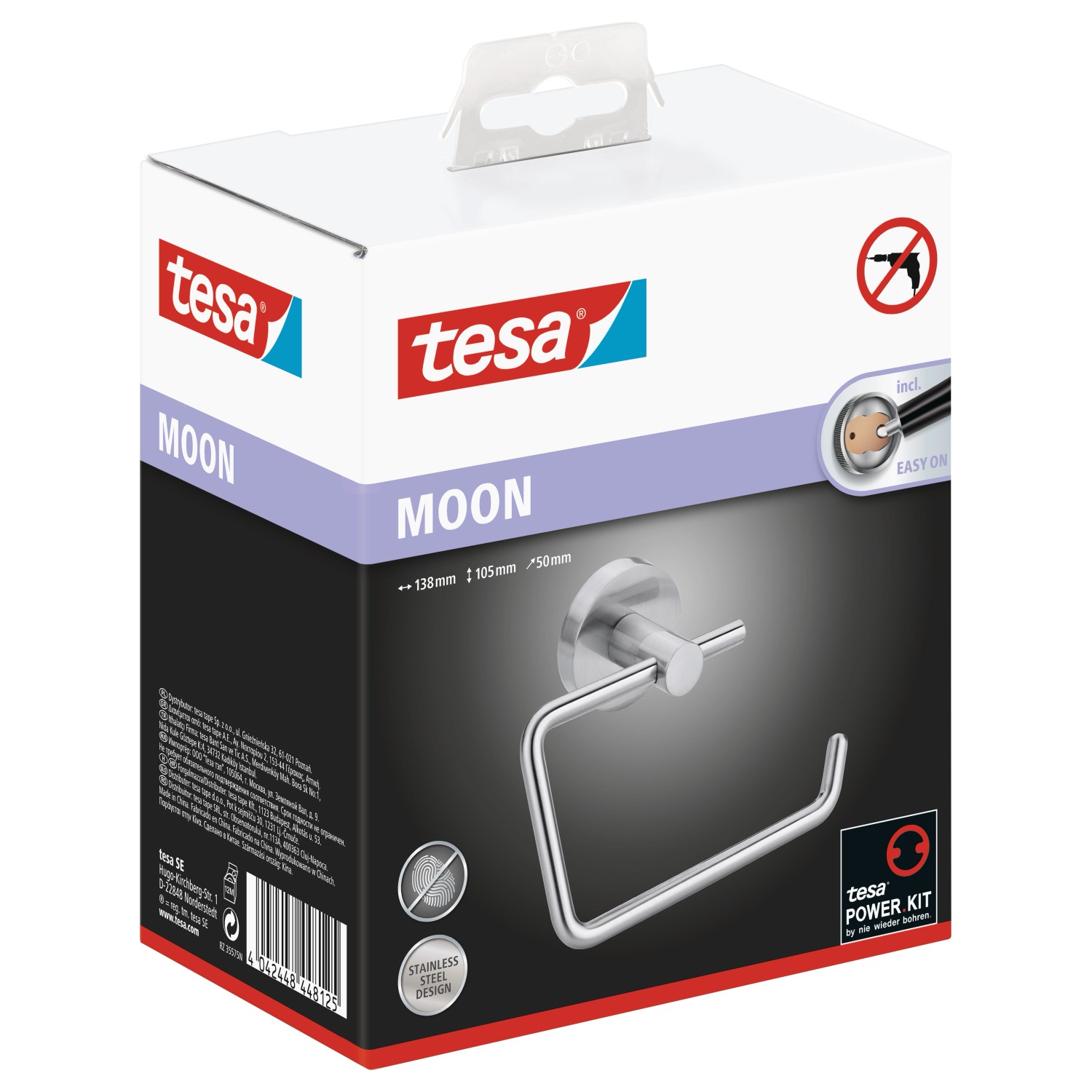 tesa WC-papír tartó Moon rozsdamentes acél megjelenés vásárlása - OBI