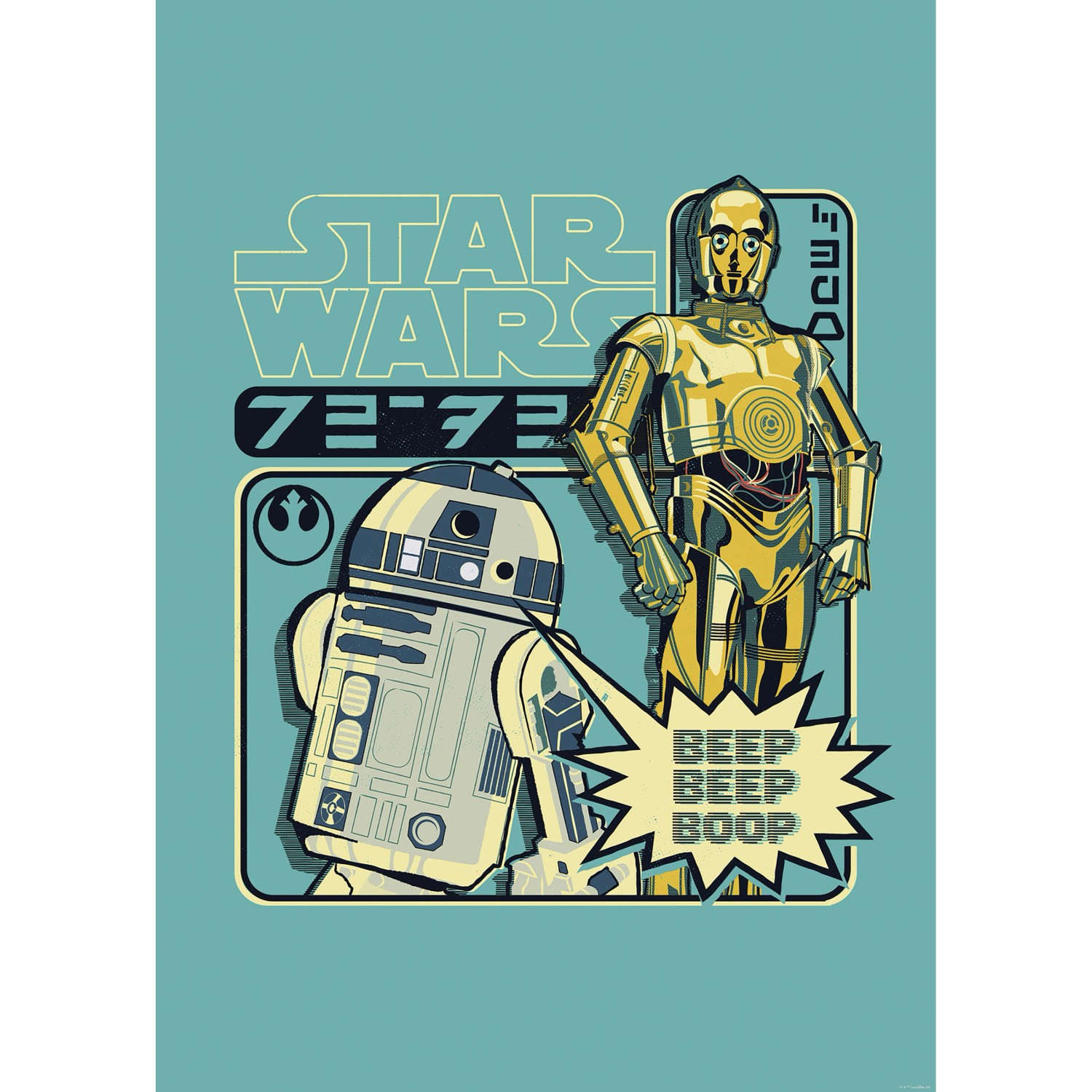 Komar Star Wars Beep Boop falikép 50 cm x 70 cm kék vásárlása az OBI -nál