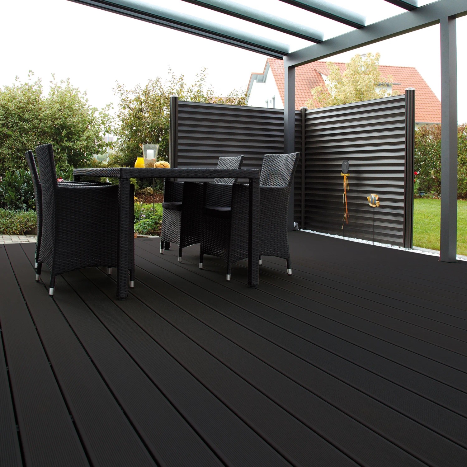 Rettenmeier Outdoor Wood WPC teraszpadló ébenfa antracit 21 mm x145 mm ...
