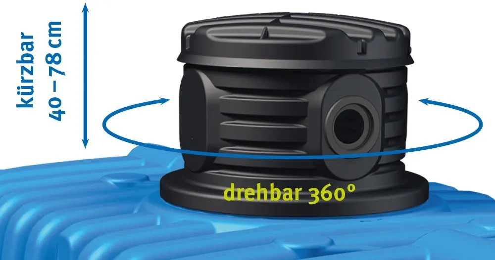 Ottograf flat S lapos esővízgyűjtő tartály 1500 l kék vásárlása az OBI -nál