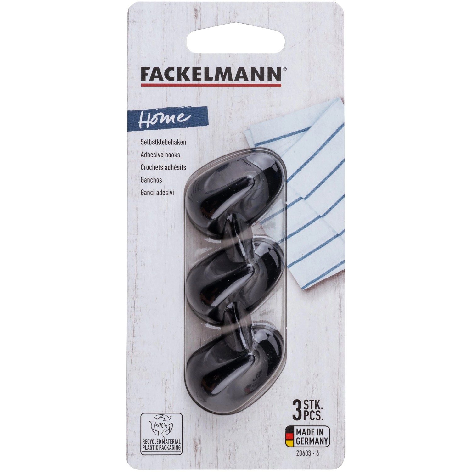 FM Öntapadós akasztó 40mm, 3 db, fekete vásárlása az OBI -nál