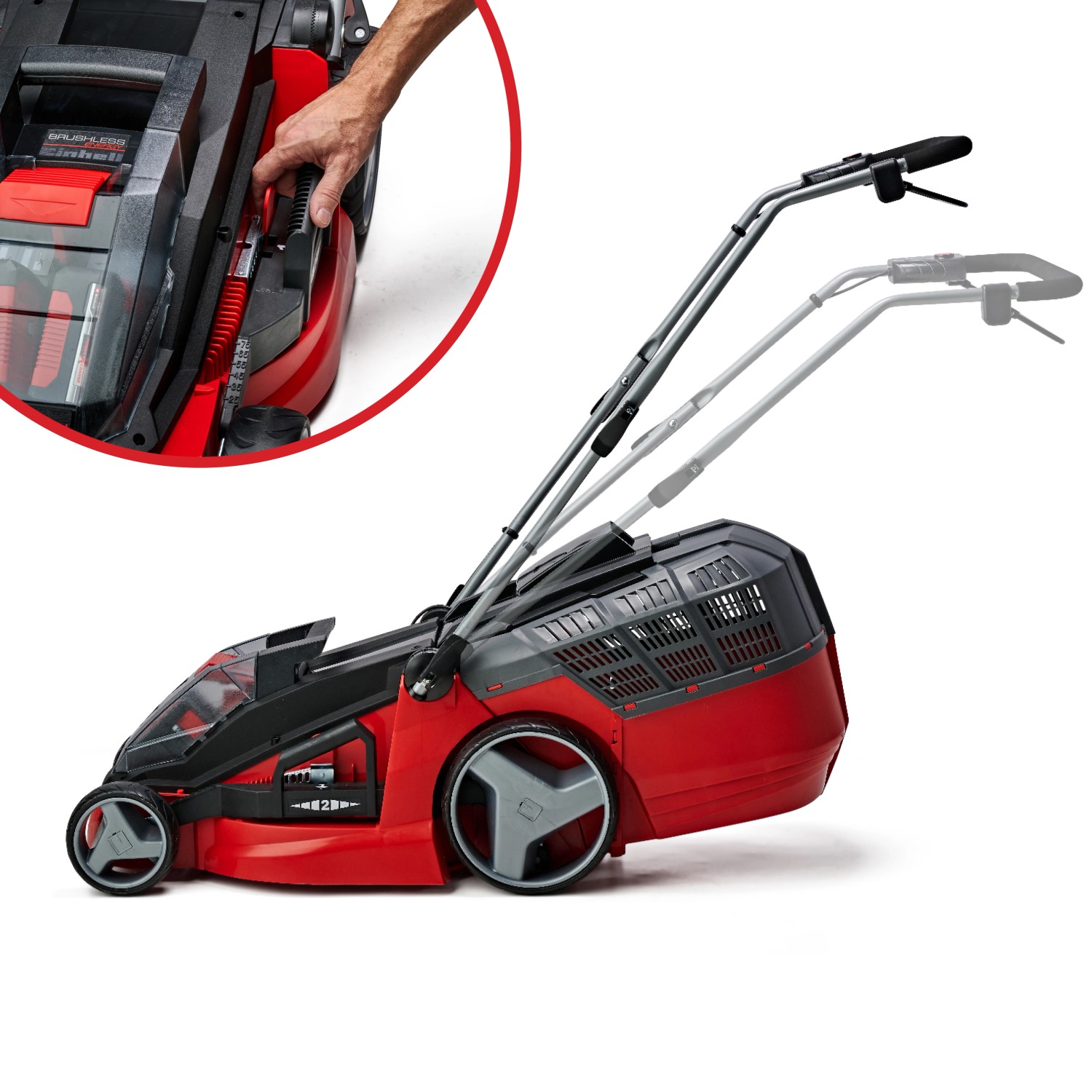 Einhell Power X-Change GE-CM 43 Li akkumulátoros fűnyíró 63 l fűgyűjtő ...
