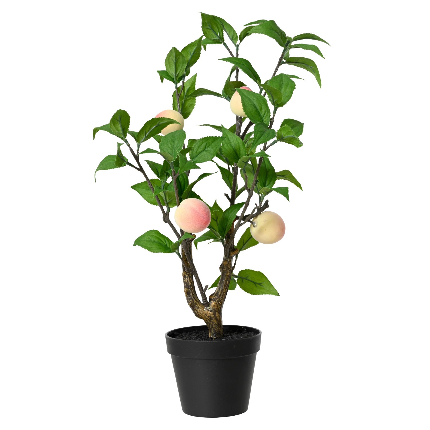 Mű barackfa cserépben poliészter 36 cm átmérő x 48 cm narancssárga-zöld ...