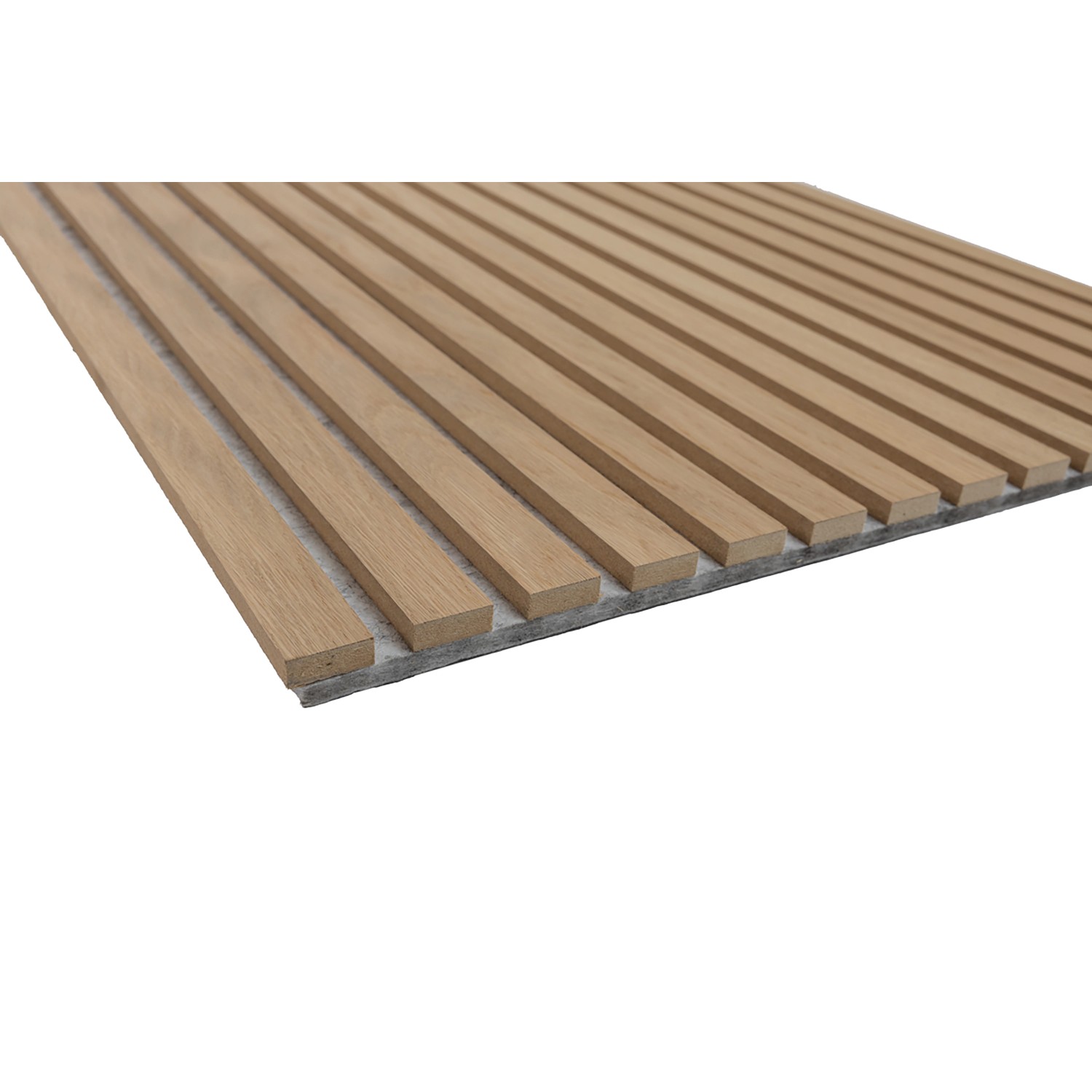 Akusztikus panel falburkolat tölgy MDF natúr akusztikus filcen szürke ...