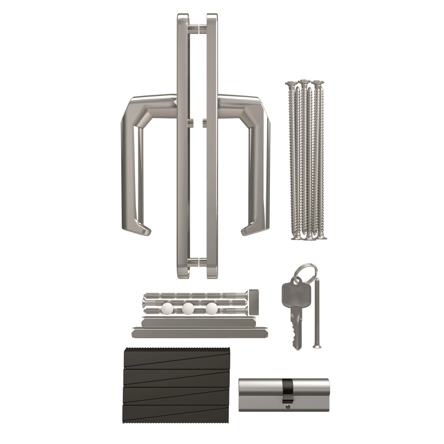 Kilincsgarnitúra ezüst 92/8 mm mellékajtókhoz és házbejárati ajtókhoz ...