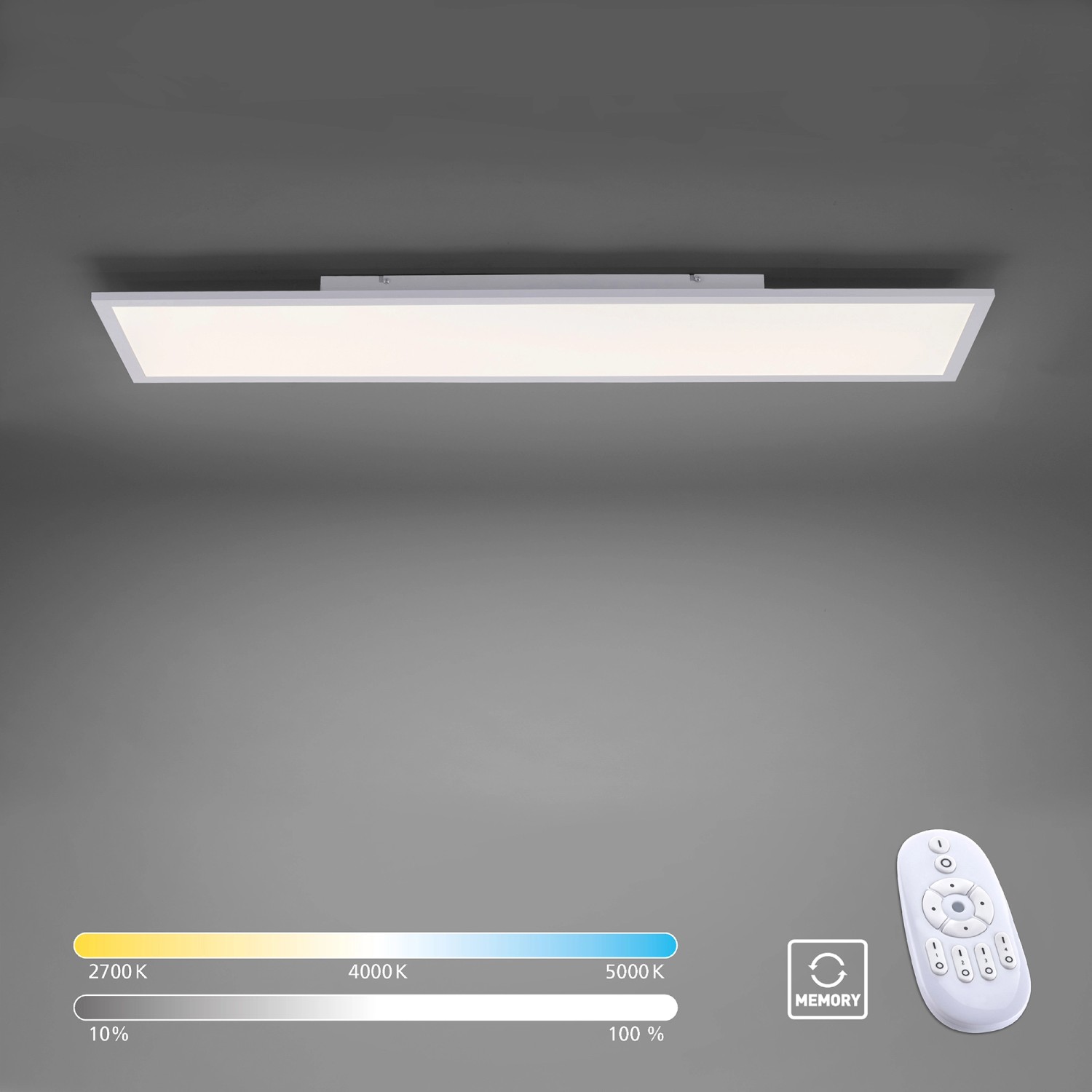 LED-panel CCT 120 cm x 30 cm szabály., fénysz. 2700 K - 5000 K ...