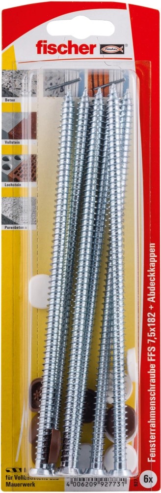 Fischer FFS ablakkeretcsavar 7,5 mm x 182 mm T30 fedősapkával vásárlása ...