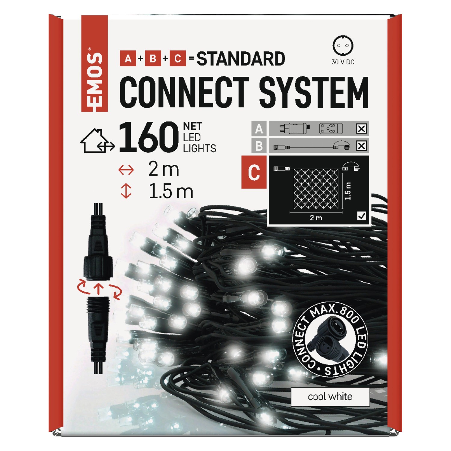 Emos Led sorolható fényháló hideg fehér 1,5x2m vásárlása az OBI -nál