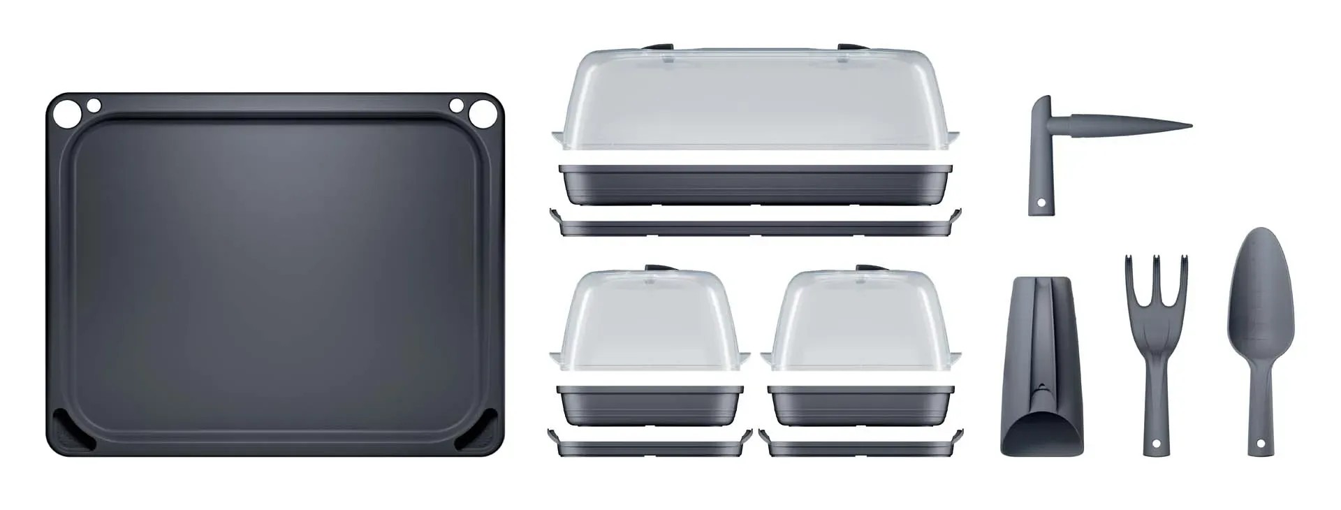 Prosperplast 14 az 1-ben kezdő készlet Respana Top Seed antracit mérete ...