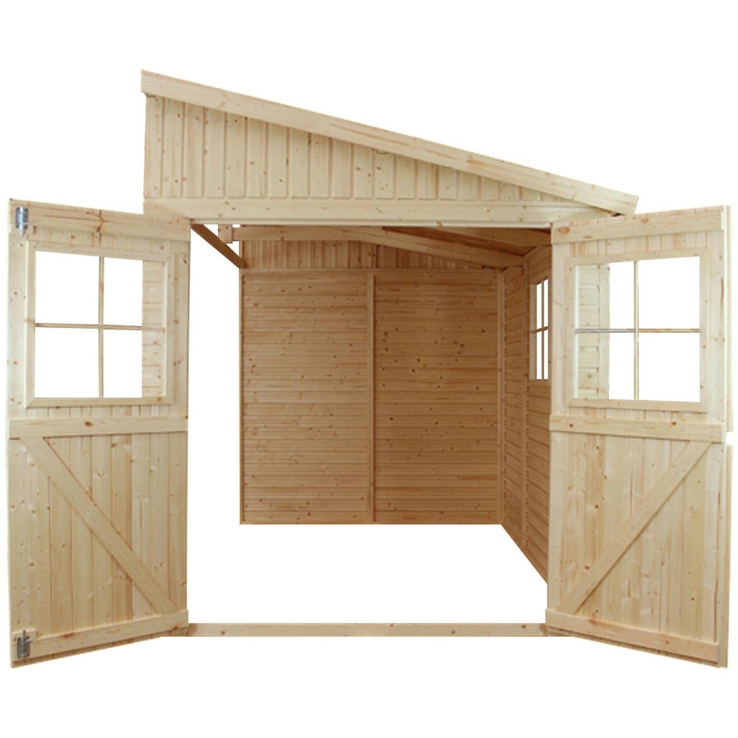 Timbela M340+M340G falhoz építhető fa kerti ház oldalfal nélkül ...